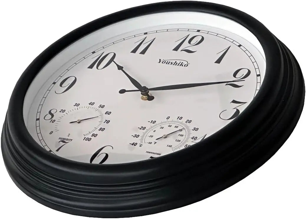 Outdoor Clock Vintage Waterproof Garden Clocks with Thermometer / Hygr ...