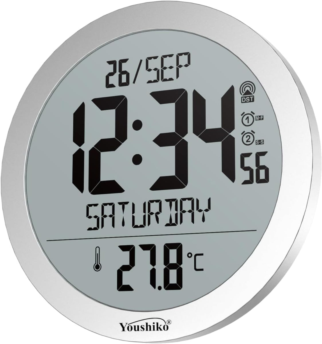 Youshiko Jumbo Large Radio Controlled Wall Clock (UK & Ireland Version