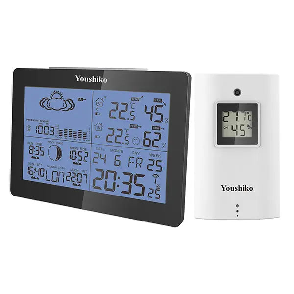 Youshiko Radio Controlled Clock Weather Station Instructions YC9360