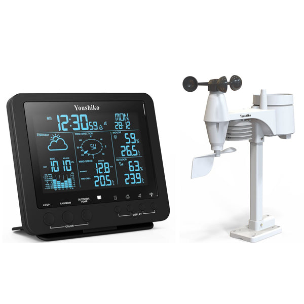 Official UK version Radio Control Weather Station YC9386, 5-in-1 Wirel ...