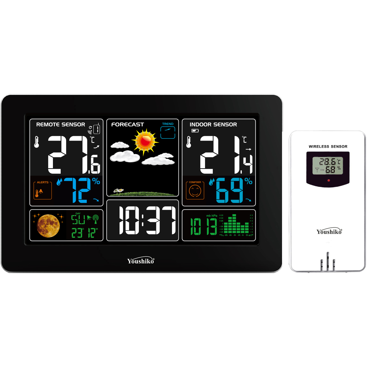 Weather Station with out door sensor Radio Controlled Clock ( Official ... Weather Station with out door sensor Radio Controlled Clock ( Official ...